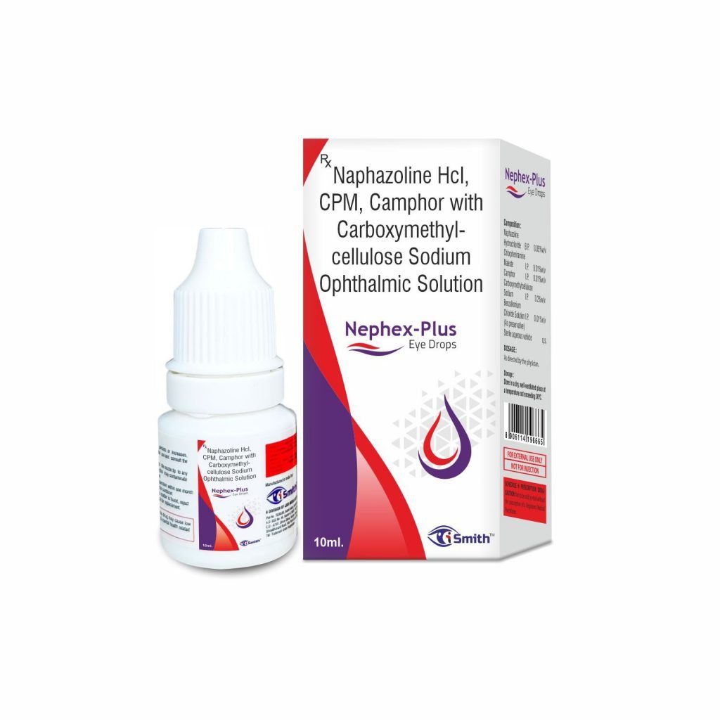 Nephex-Plus Eye Drops Manufacturer in india | I Smith
